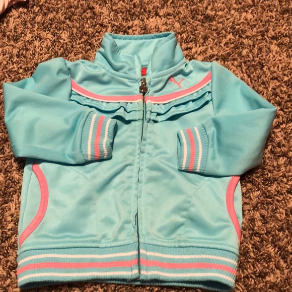 Puma | Other | Baby Blue And Pink Puma Track Jacket | Poshmark